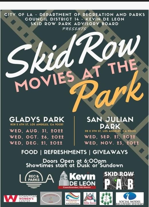 Skid Row Movies at the Park – Downtown Los Angeles Neighborhood Council