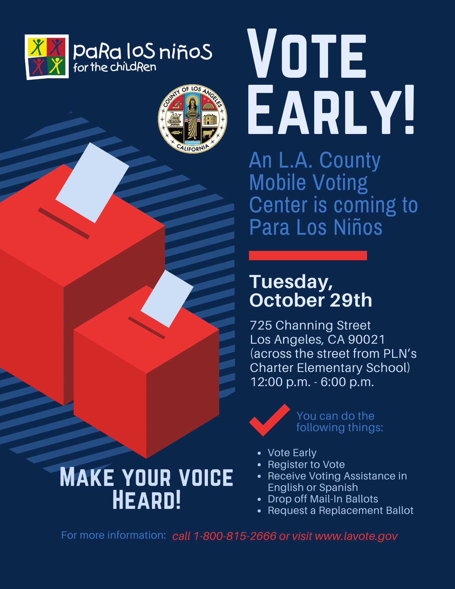 L.A. County Mobile Voting Center is coming to Para Los Niños – Downtown ...